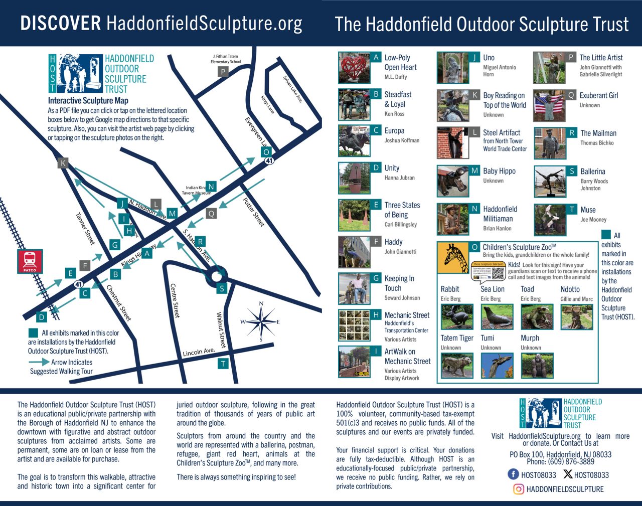Sculpture Map - HOST Haddonfield Outdoor Sculpture Trust